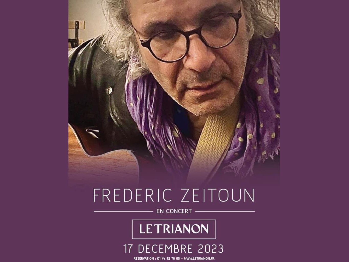 En concert avec Frédéric Zeitoun au Trianon (Paris) le 17 décembre 2023 ...